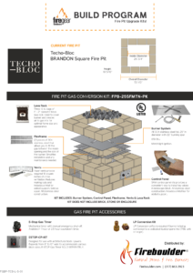 Gas Conversion Kit – Techo-Bloc Brandon Square Fire Pit – Fireboulder ...