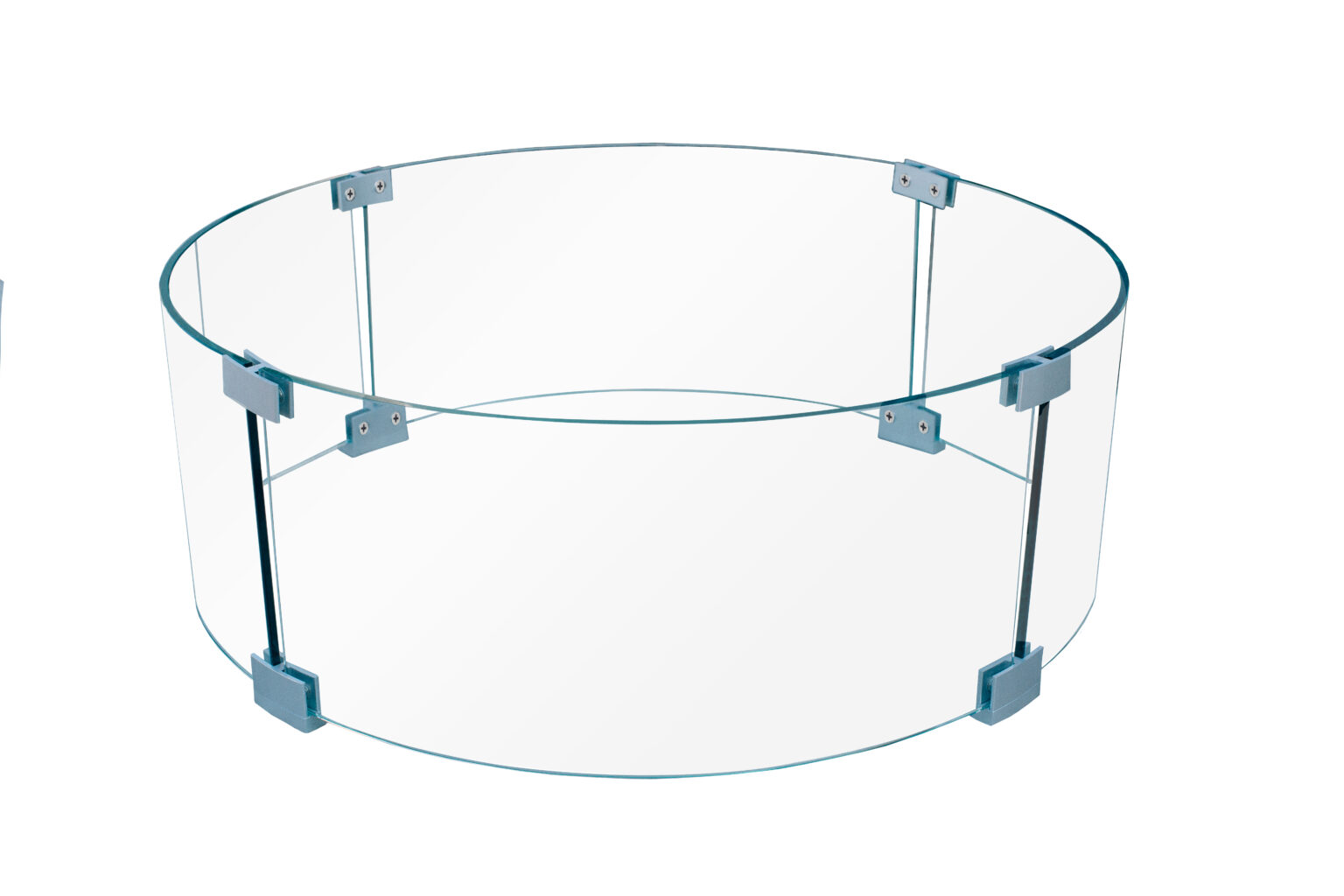 36″ Round Fire Pit Glass Windshields – Fireboulder.com | Natural Stone ...